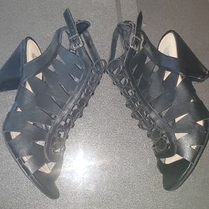 Jessica Cline | Shoes | Jessica Cline Thick Open Toe Booties | Poshmark